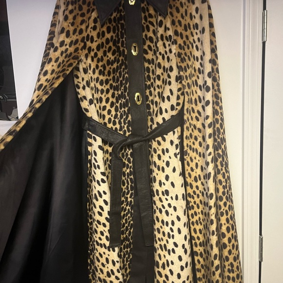 Jackets & Coats | Leopard Print Cape With Black Accents | Poshmark